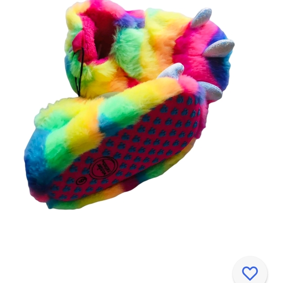 Shoes | Toddlers 3 Toed Claw Foot Size 6 Fuzzy Rainbow Booties | Poshmark